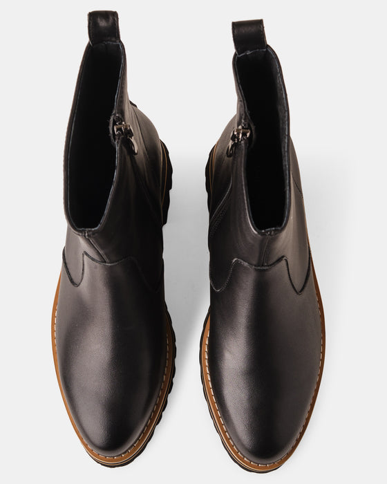 Jewel Leather Boot - Black — Walnut Melbourne