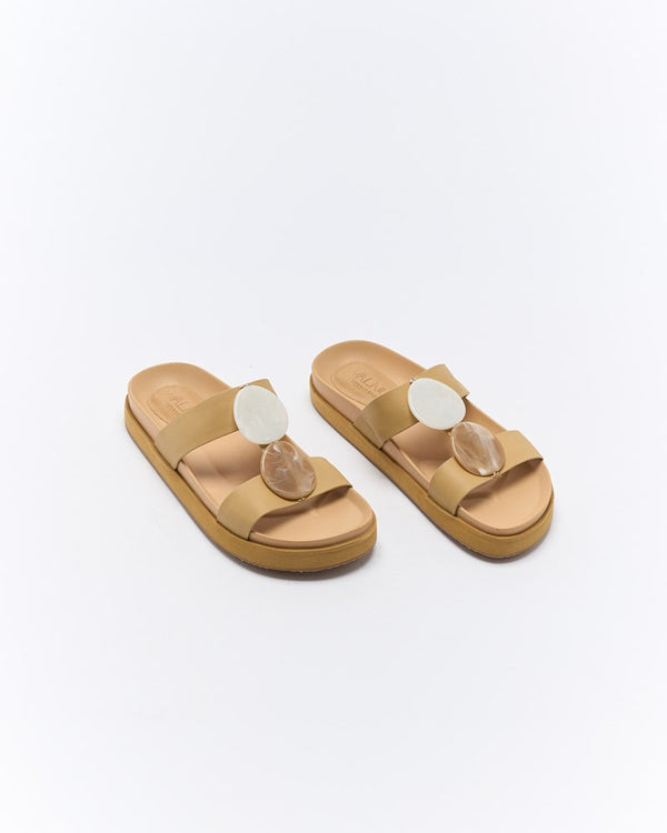 Micah Leather Slide - Biscuit | Women's Slide